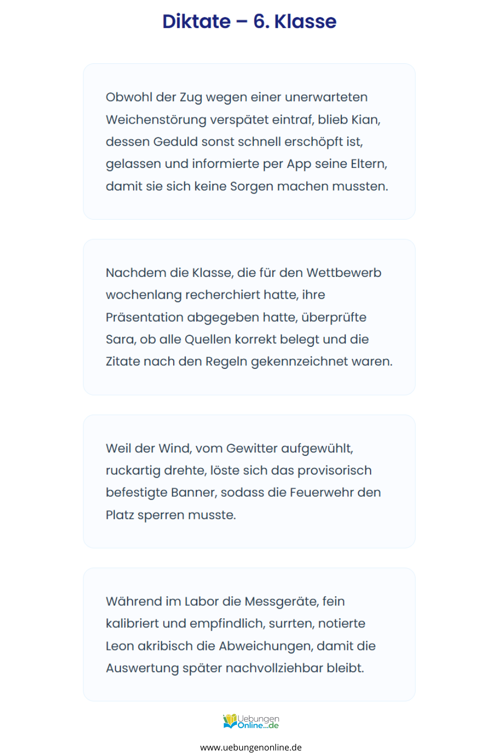 Diktat Nominalisierung Klasse 6